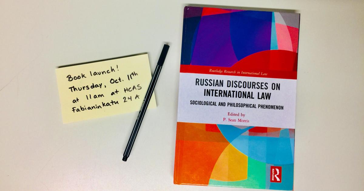 Book launch at the Collegium features talks by volume editor, book ...