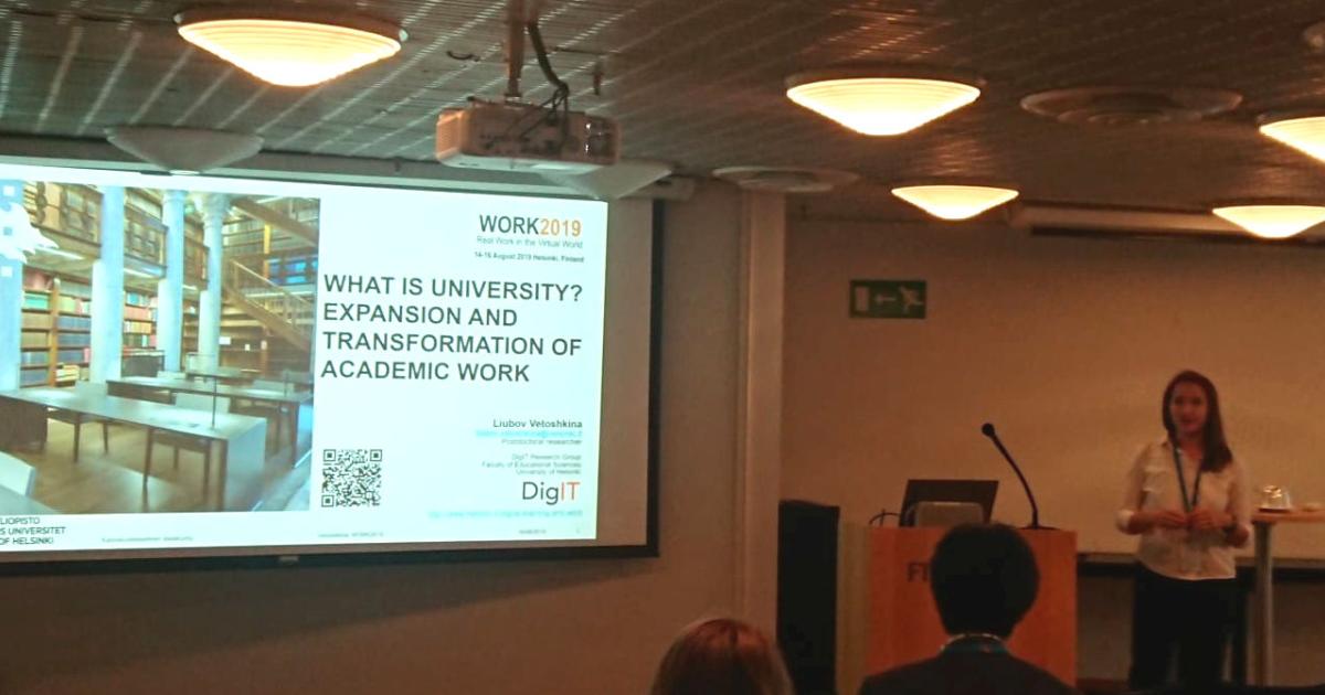 DigIT research group at the WORK2019 conference | Digital Learning and ...