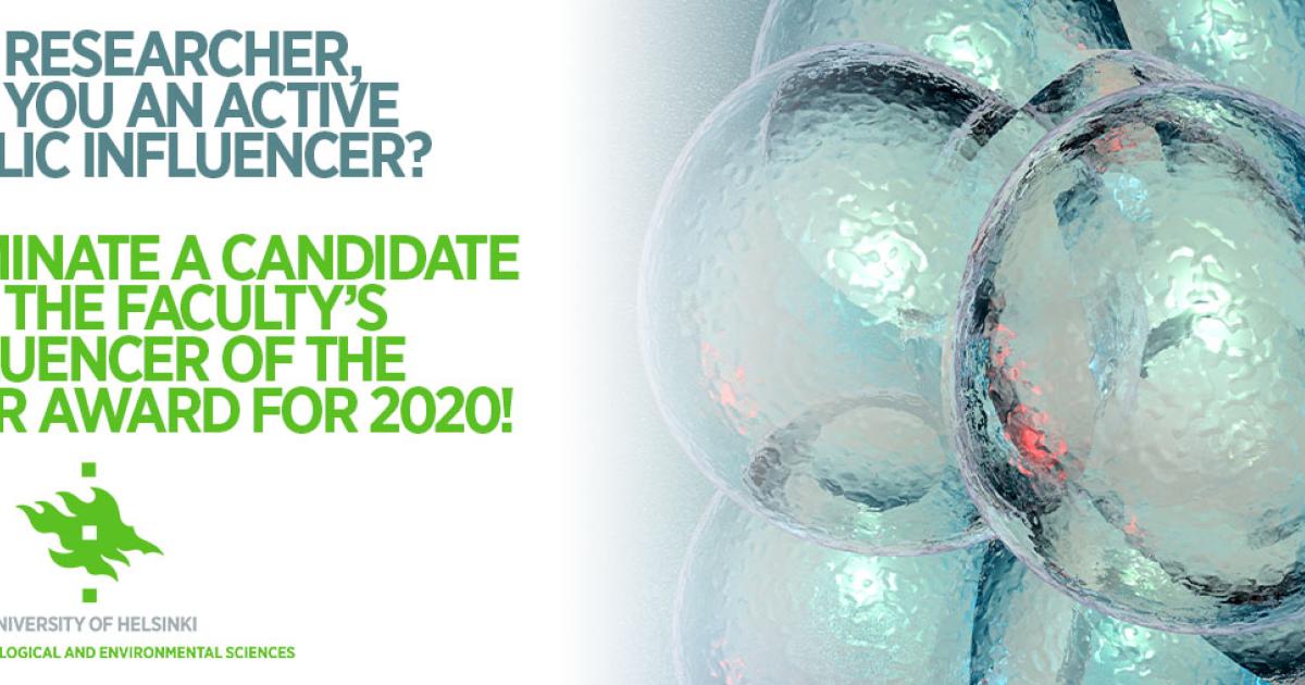 Nominate a candidate for the Influencer of the Year award for 2020 at ...