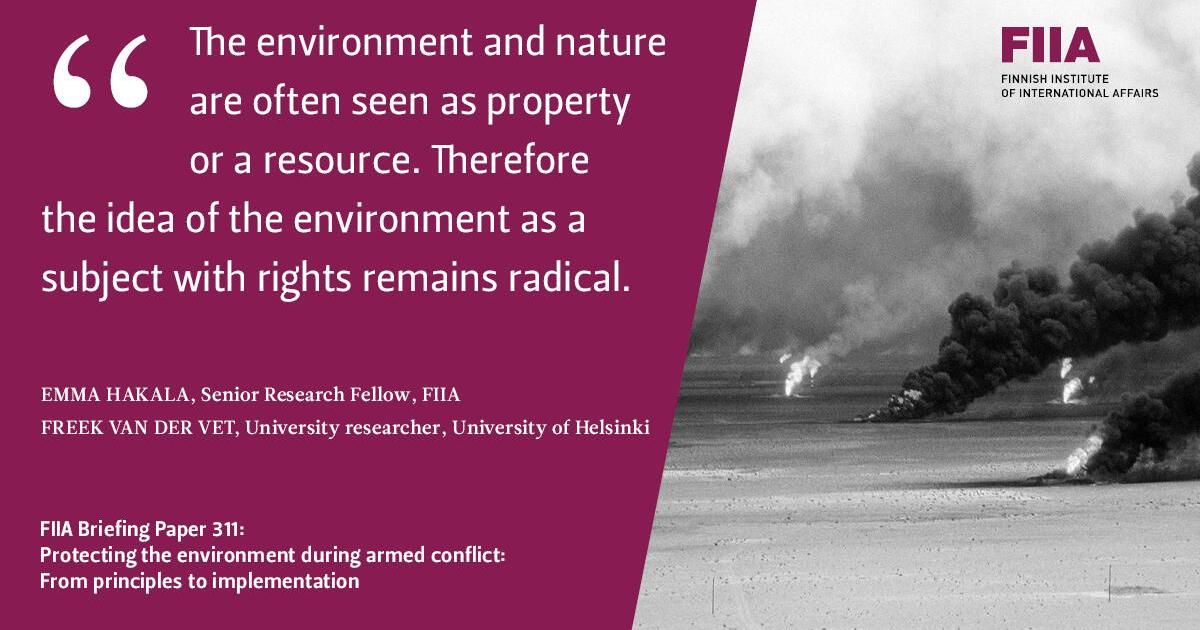"Protecting the environment during armed conflict: From Principles to ...