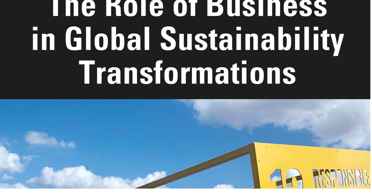 Open access book - The Role of Business in Global Sustainability ... Open access book - The Role of Business in Global Sustainability ...