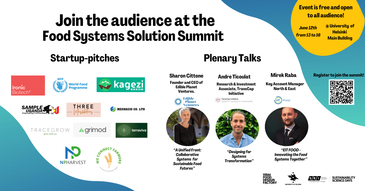 Food System Solutions Summit 12.6.2024 | Viikki Food Design Factory ...