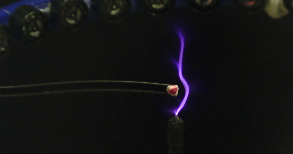 Making an invisible electric wire: guiding electricity with sound ...