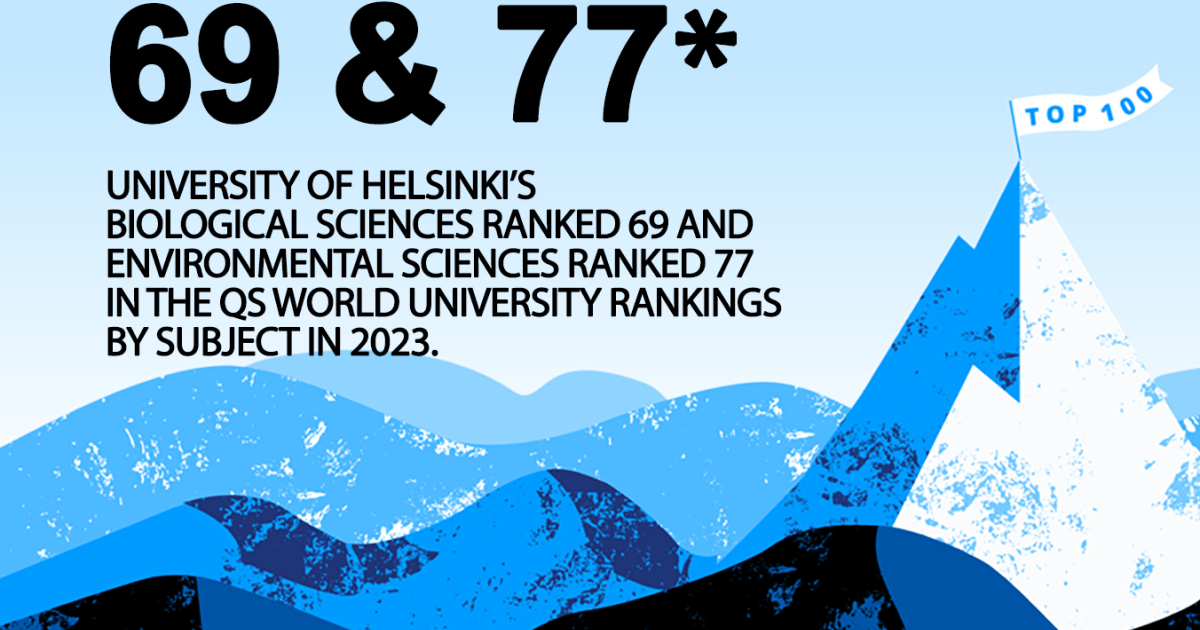 Helsingin yliopiston biologiset tieteet 69. ja ympäristötieteet 77. kansainvälisessä QS ...
