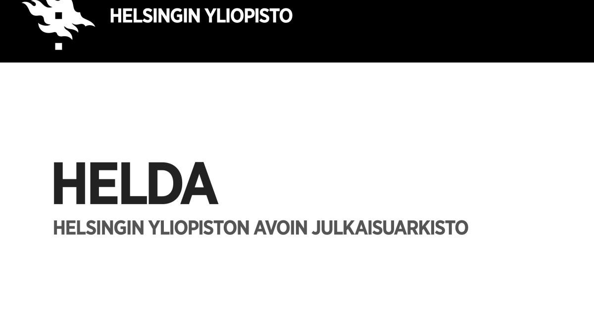 Helsingin yliopiston avoin julkaisuarkisto Helda uudistui | Helsingin ...